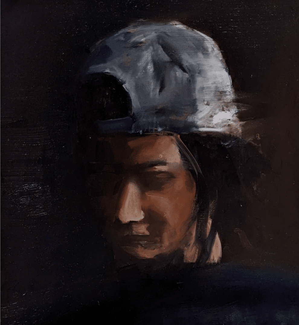 Artist Luke Tucker Oil Painting of Woman - Discover Hood River